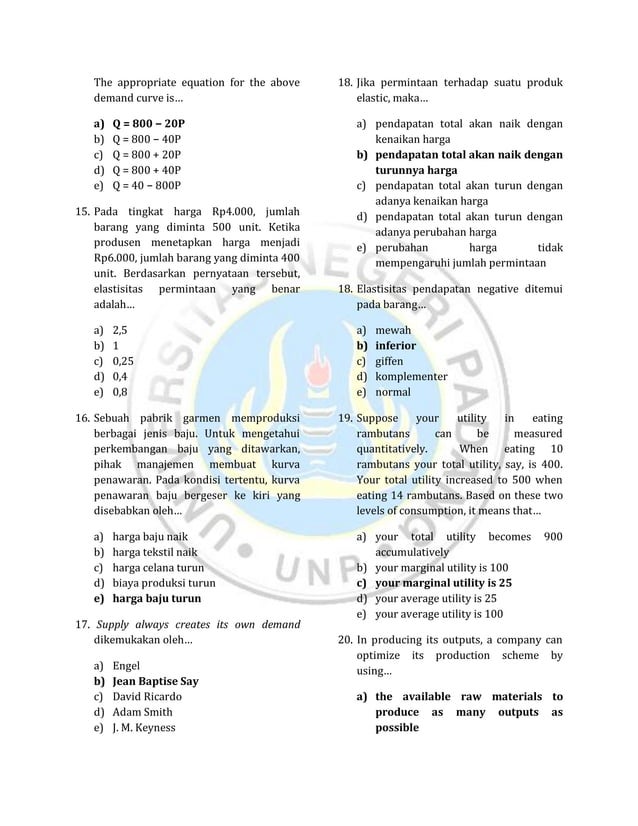 Economics championship iv fe unp | PDF