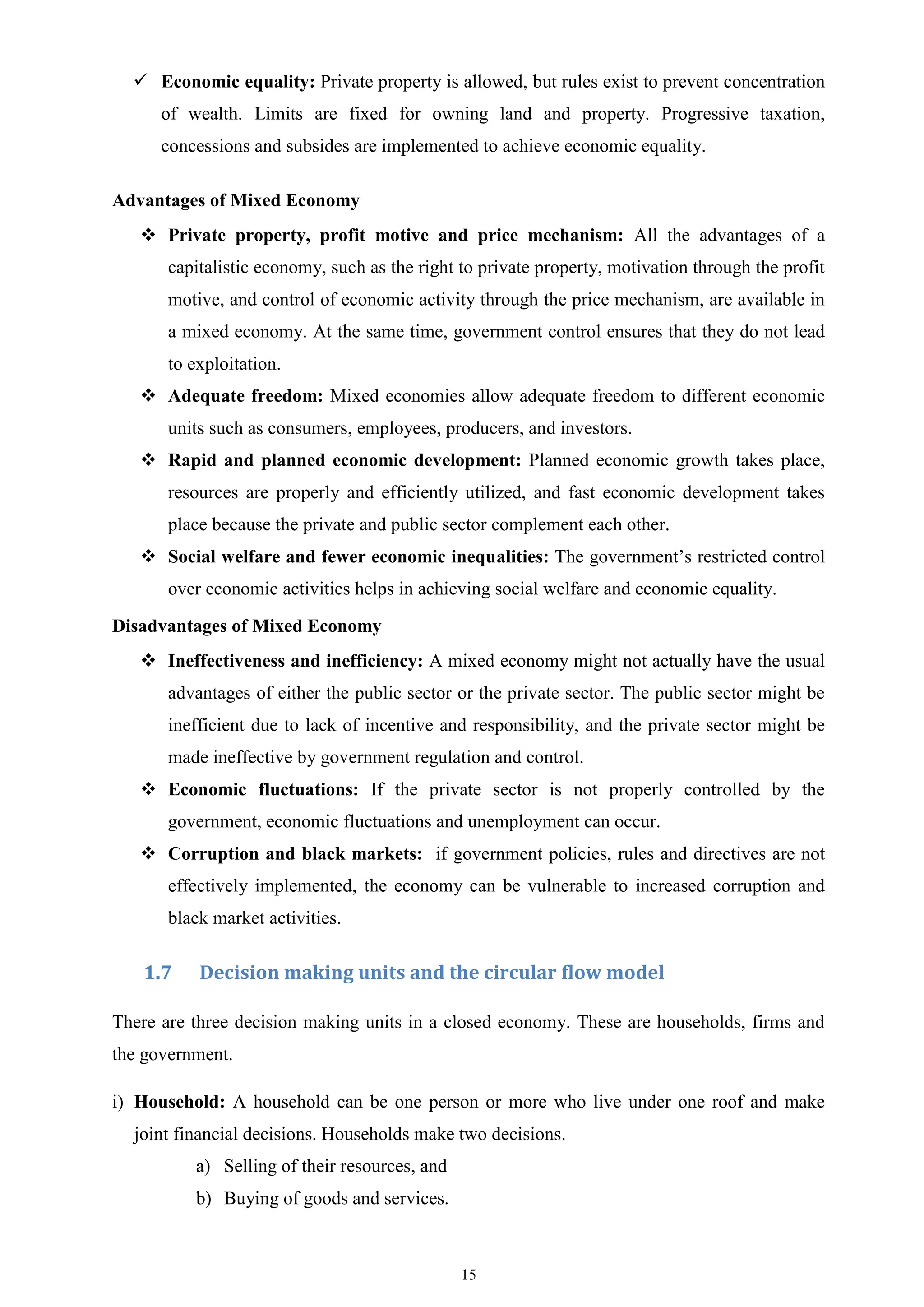 ECONOMICS Module Chapter 1 for Freshman 1st Semester Students | PDF