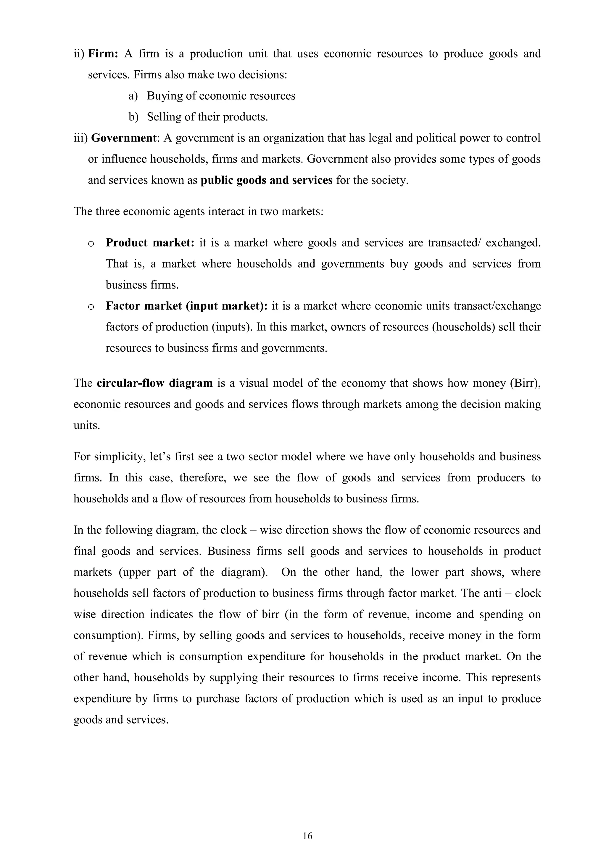 ECONOMICS Module Chapter 1 for Freshman 1st Semester Students | PDF