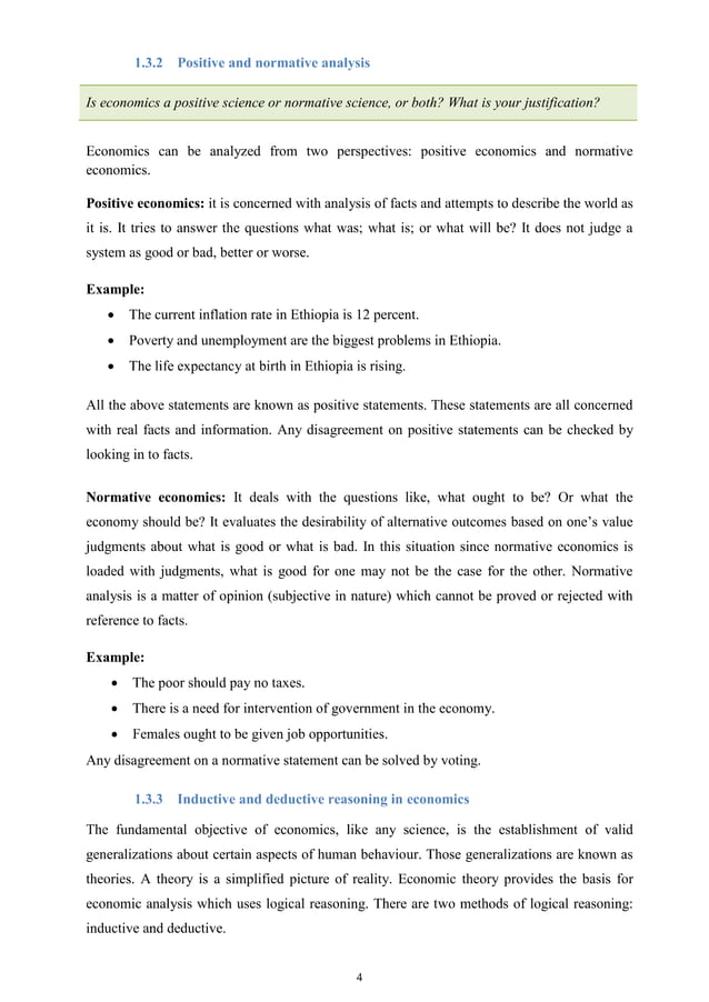 ECONOMICS Module Chapter 1 for Freshman 1st Semester Students | PDF