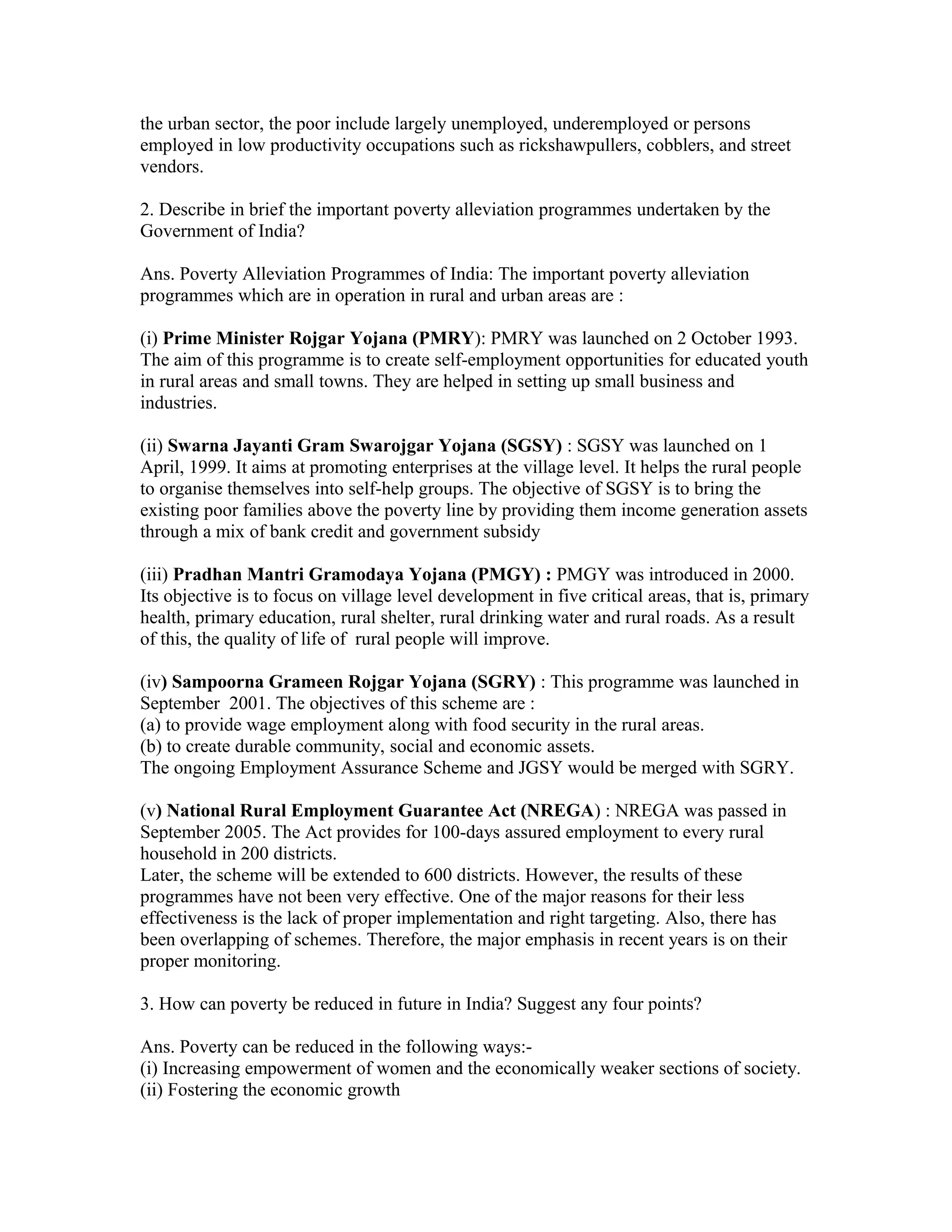 Economics class 9 poverty | DOC