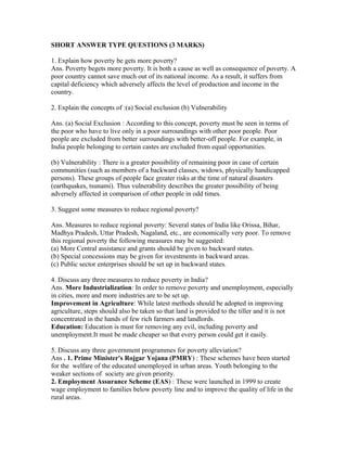 Economics class 9 poverty | DOC