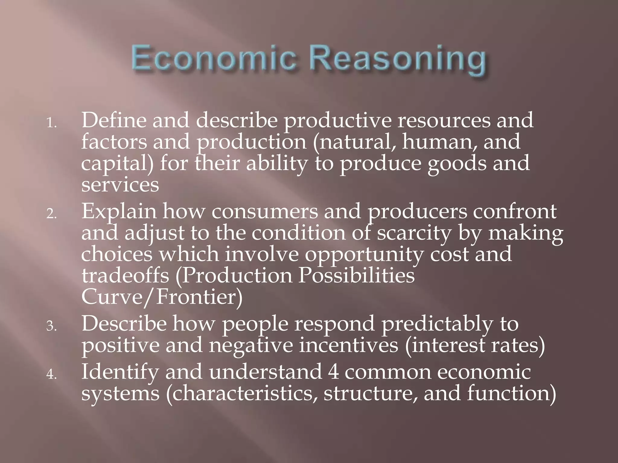 Economics Course Outline 2013 14 | PPT