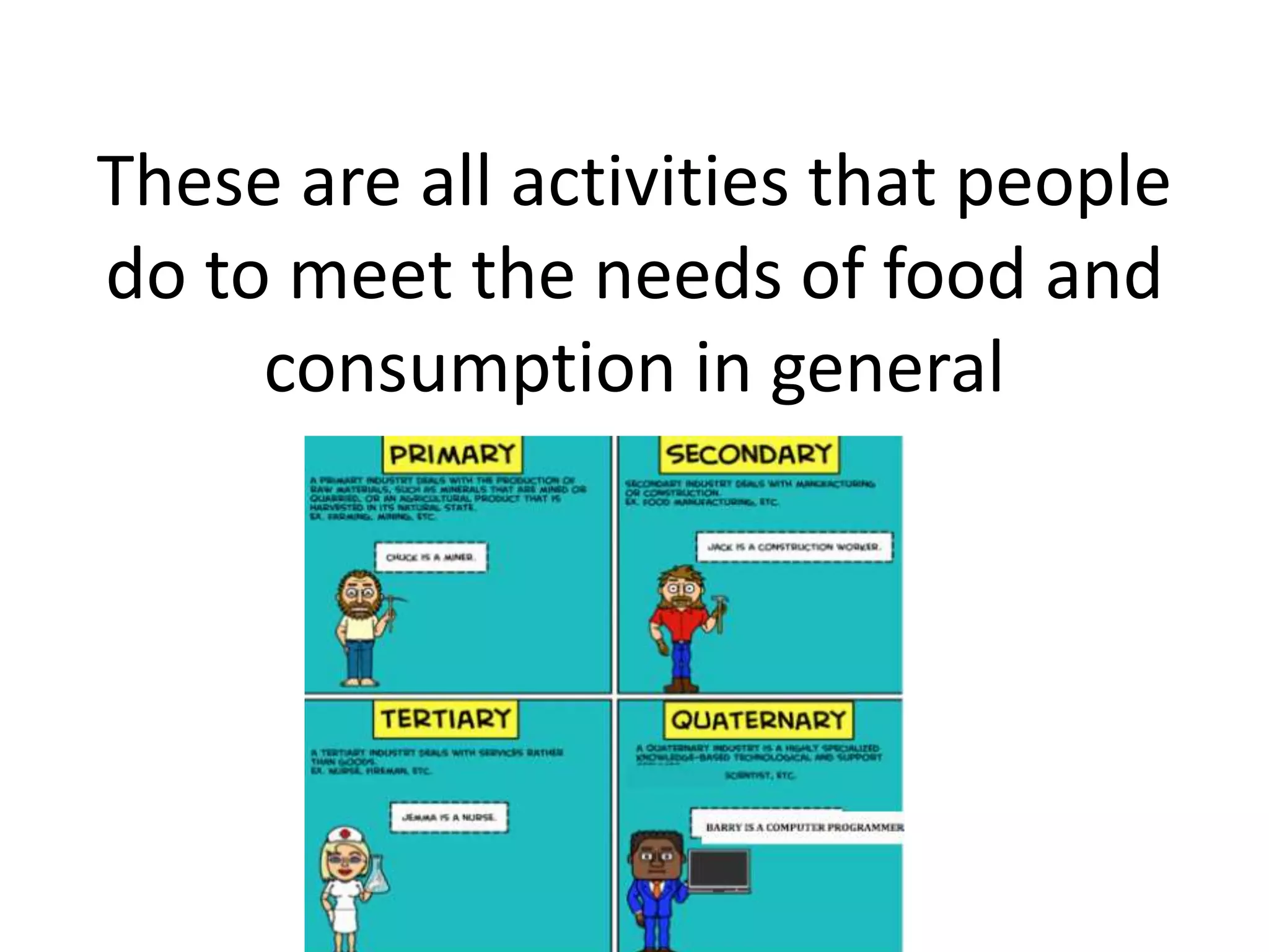 Economic sectors 4th grade | PPTX