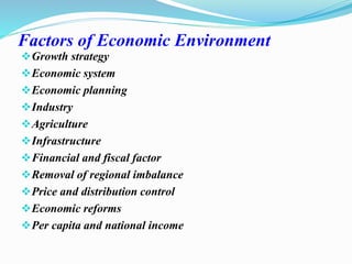 Economics environment in Business environment and law | PPT