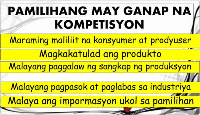 Economics (estruktura ng pamilihan) | PPTX
