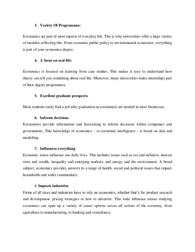 Economics explained why you should study it and your career prospects ...