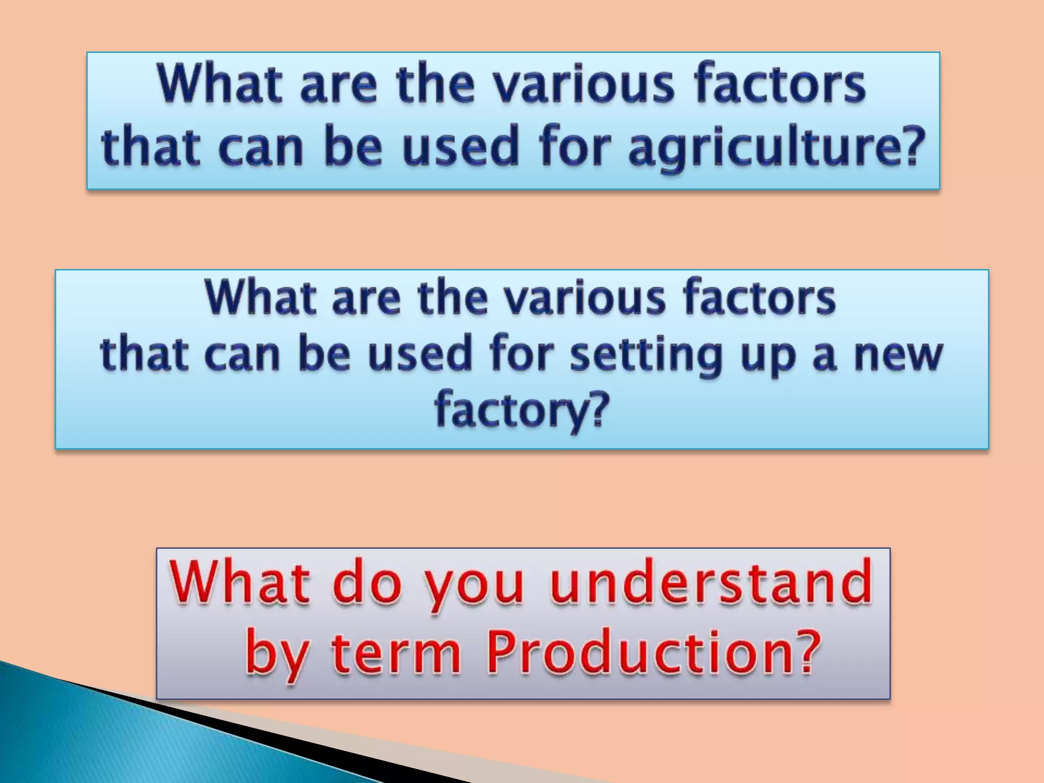 Economics factor of production | PPTX