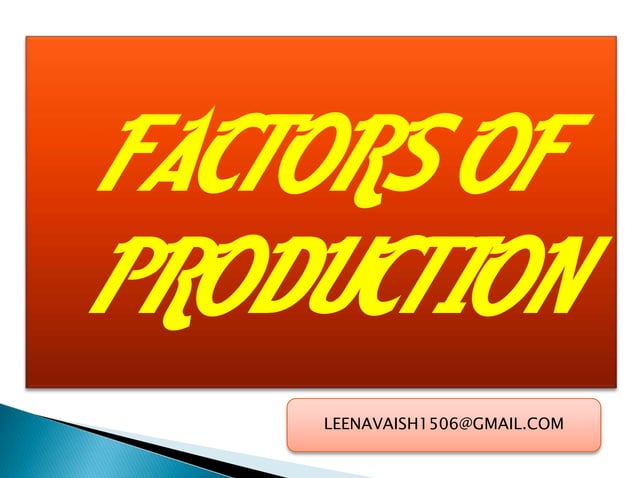 Economics factor of production | PPT