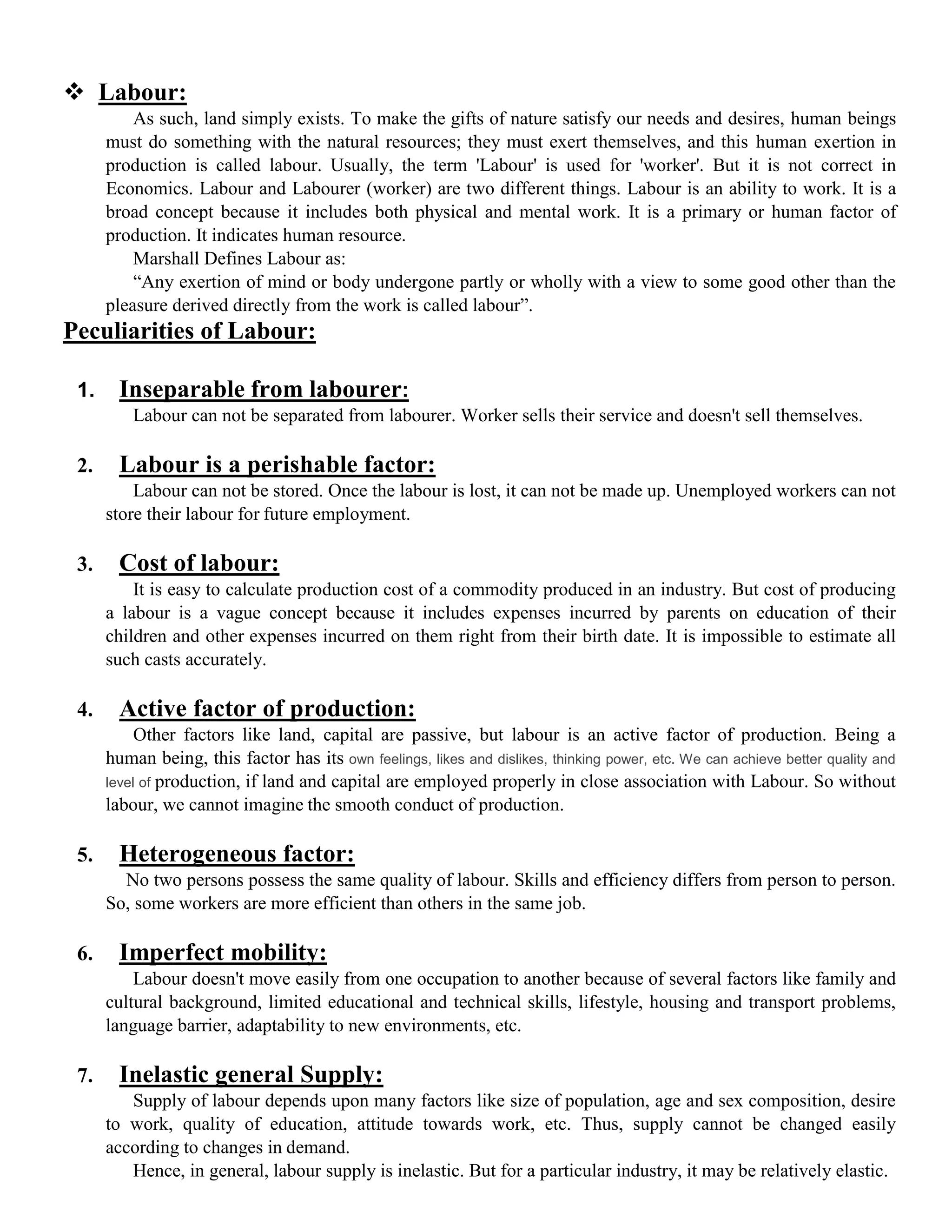 Factors of Production- Economics | DOCX