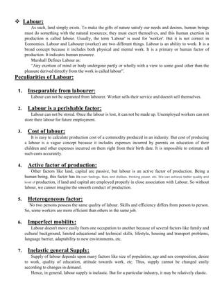 Factors of Production- Economics | DOCX