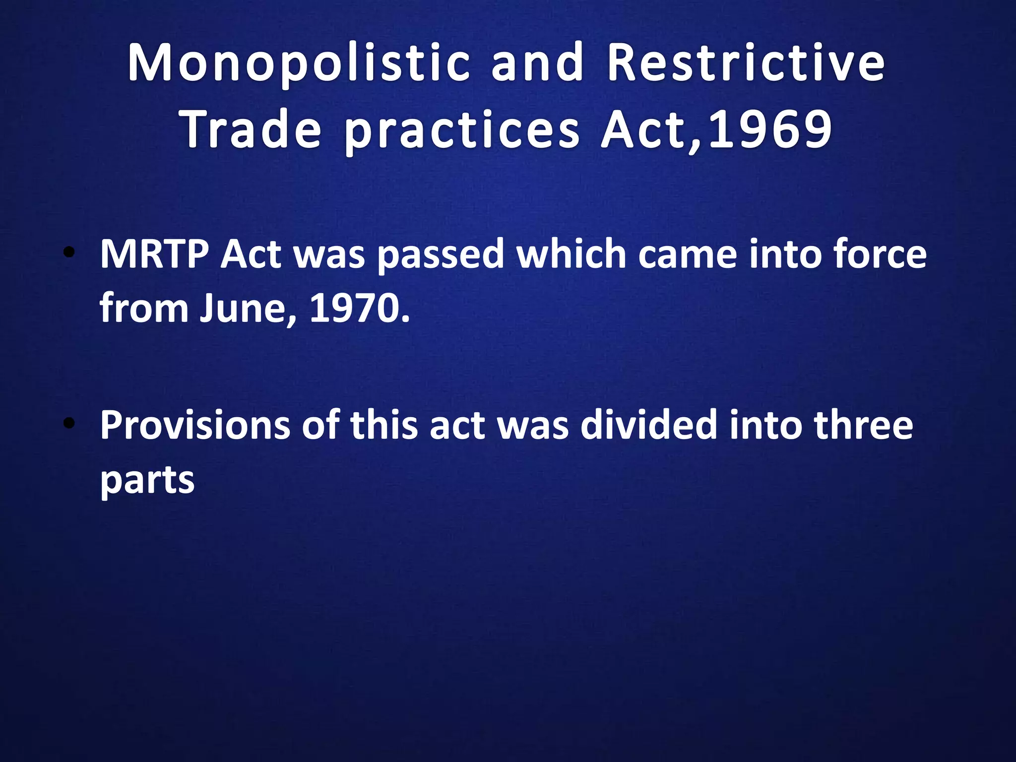 Control of Monopoly | PPTX