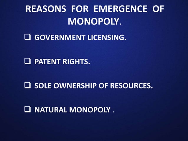 Control of Monopoly | PPTX