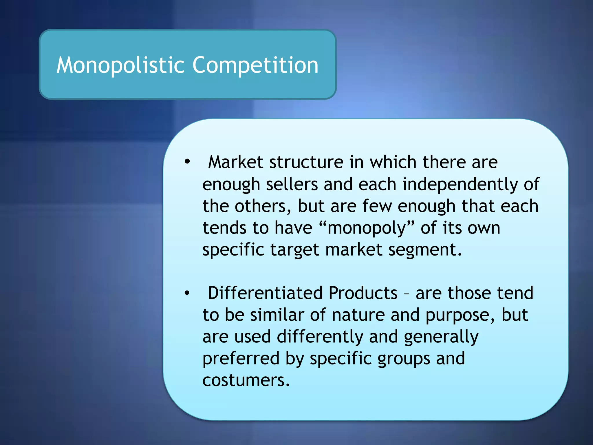 Market Structures (economics) | PPTX
