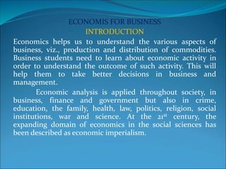 Economics for business | PPT