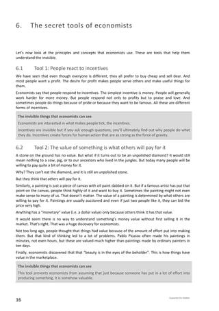 Seeing the Invisible: Economics for children | PDF