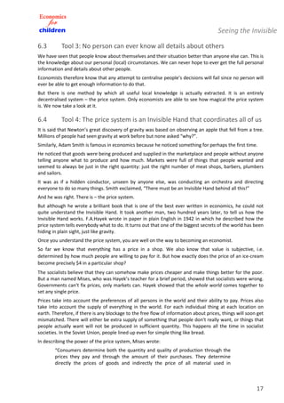 Seeing the Invisible: Economics for children | PDF