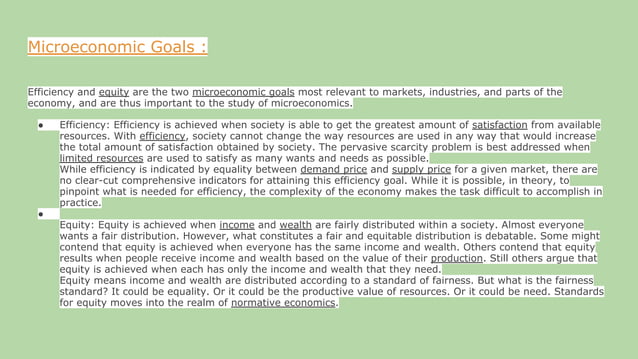 Economics Goals | PDF