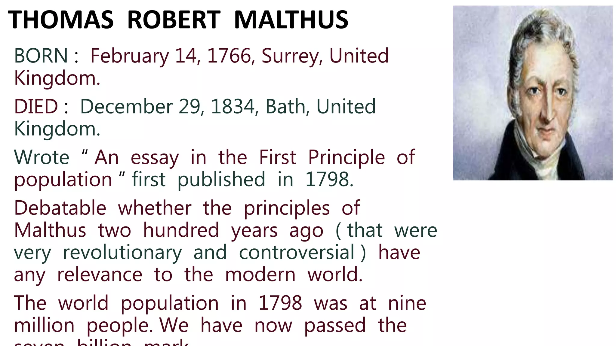 Thomas Robert Malthus | PPTX