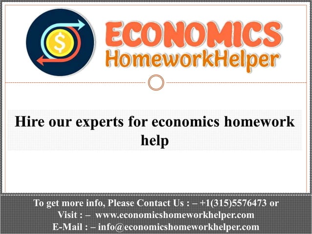 Economics Homework Help | PPT