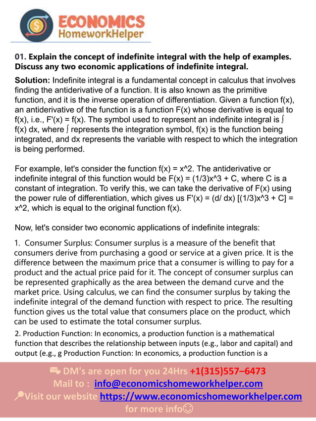 Economics Homework Help | PDF