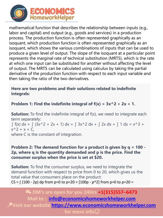 Economics Homework Help | PPTX | Business | Business and Finance