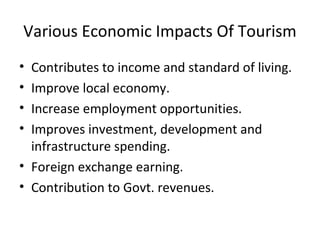 Economic significance of tourism development | PPT | Travel Preparation ...