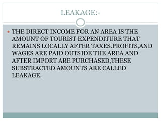 Economics impacts of tourism by lalit rava | PPTX