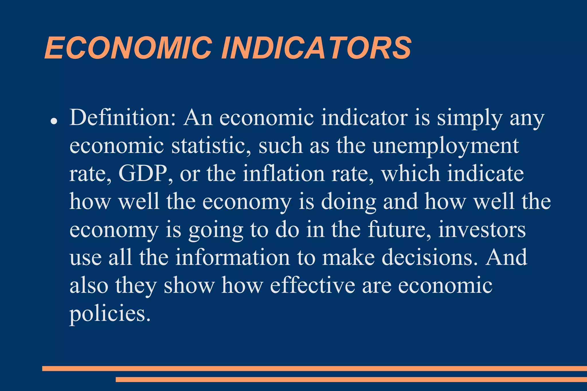 Economics indicators | PDF