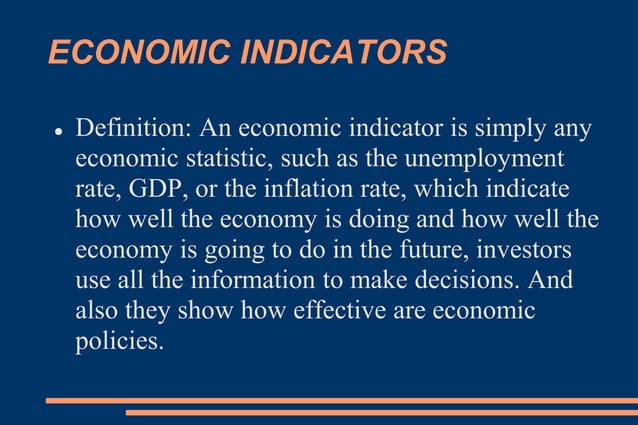 Economics indicators | PDF | Stocks and Bonds | Personal Investing