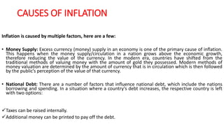 ECONOMICS TOPIC::- INFLATION ,CAUSES , EFFECTS ,TYPES OF INFLATION.pptx