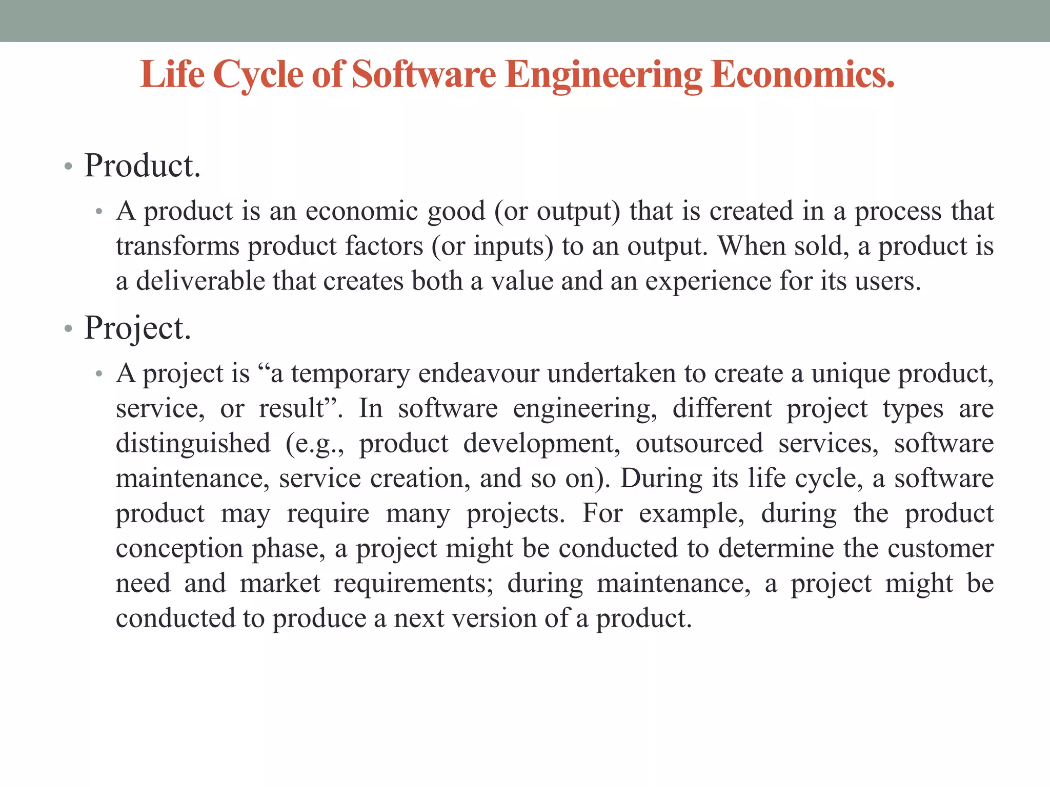 Economics In Software Engineering | PPTX