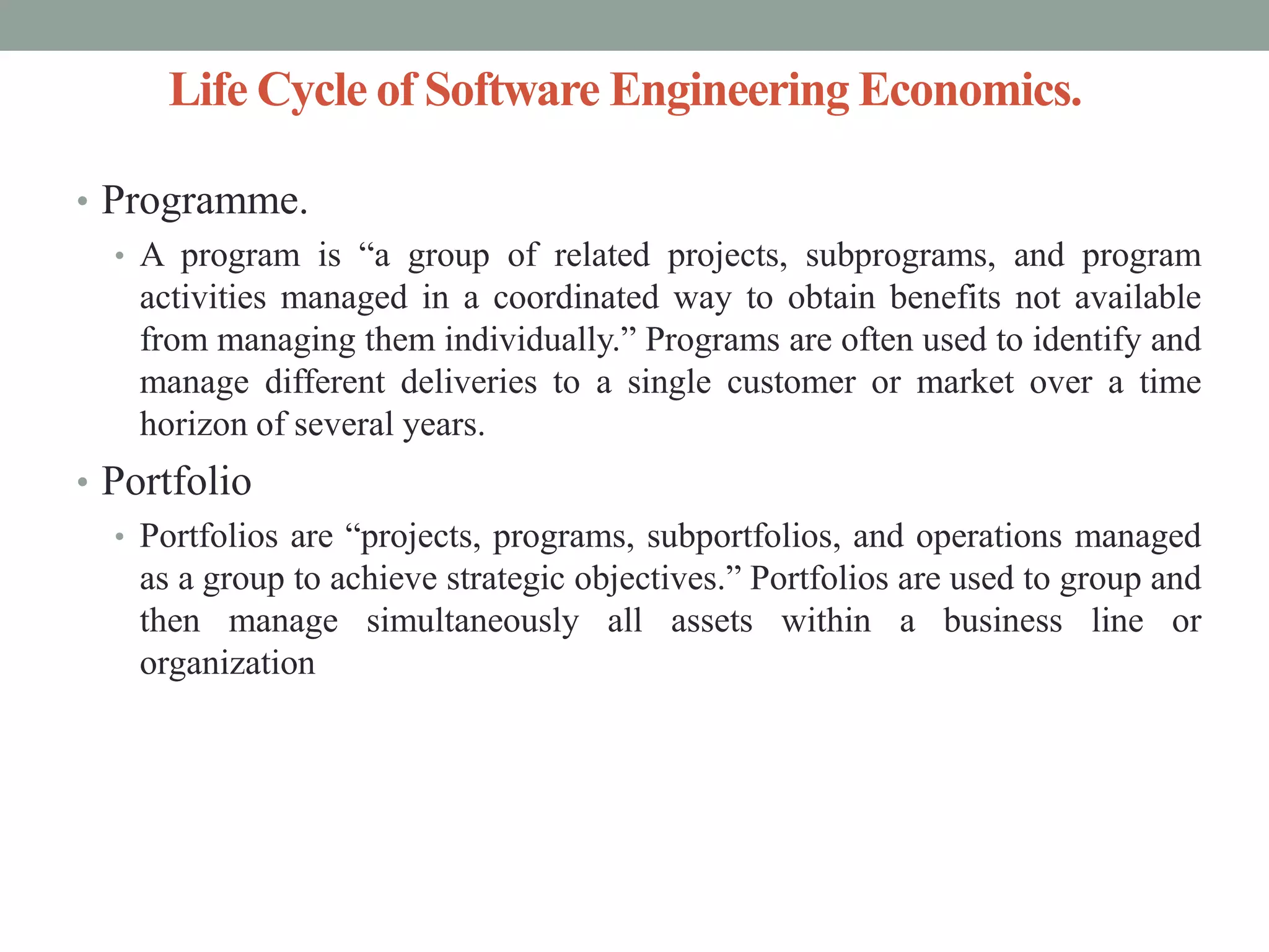 Economics In Software Engineering | PPTX
