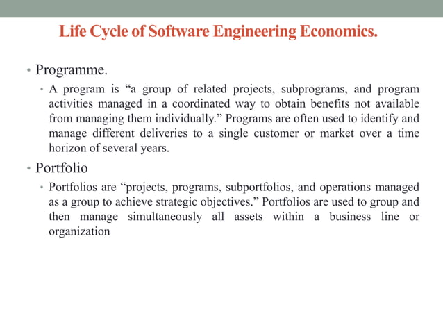 Economics In Software Engineering | PPTX