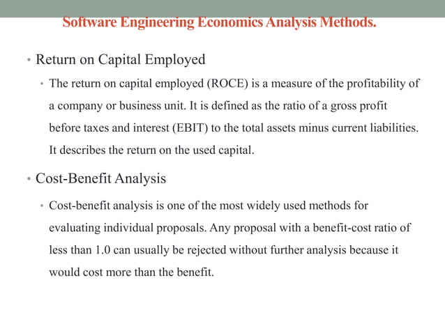 Economics In Software Engineering | PPTX