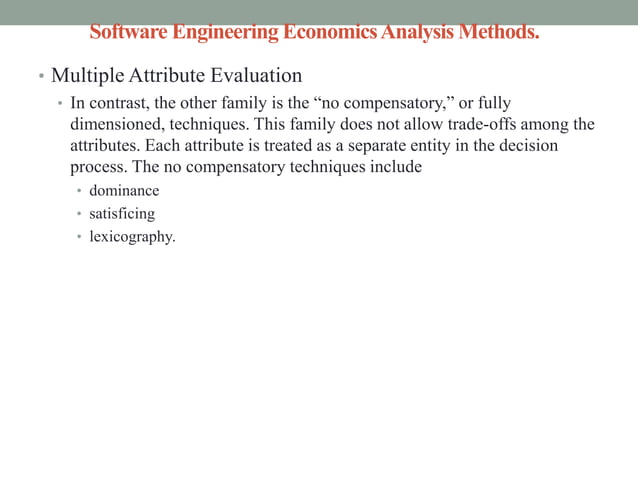 Economics In Software Engineering | PPTX