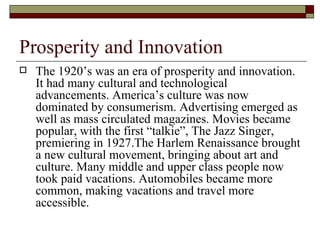 Economics in the 1920’s apush jasmine Period 3 | PPT