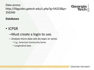 Economics introduction and data access | PPTX