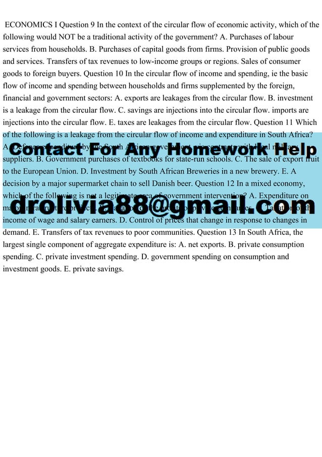 ECONOMICS I Question 9 In the context of the circular flow of econo.pdf