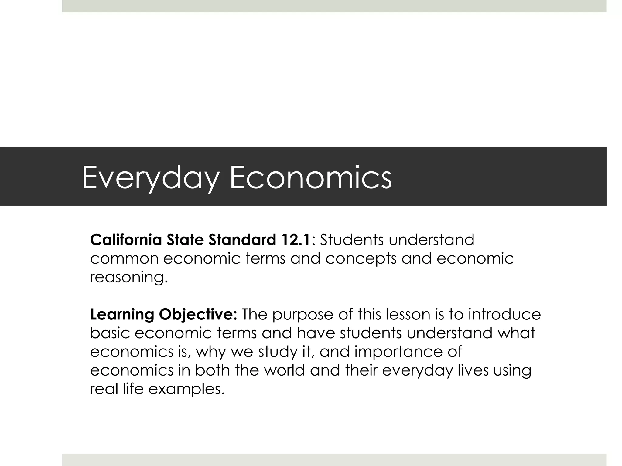 Economics (lesson 1) | PPTX