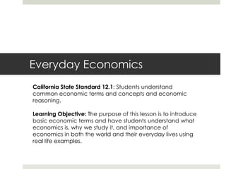 Economics (lesson 1) | PPTX