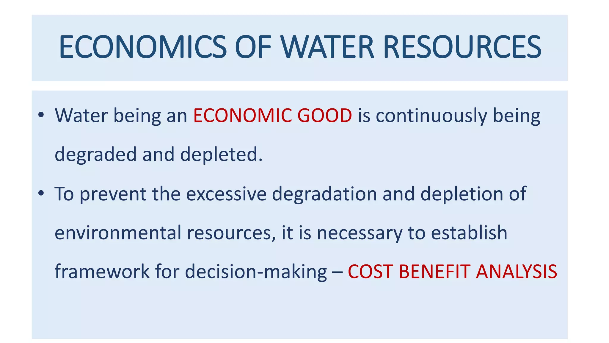 Economic Valuation of water resources | PPTX
