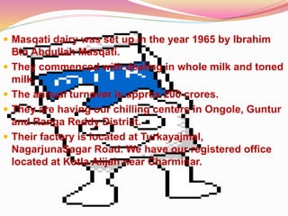masqati dairy form | PPTX