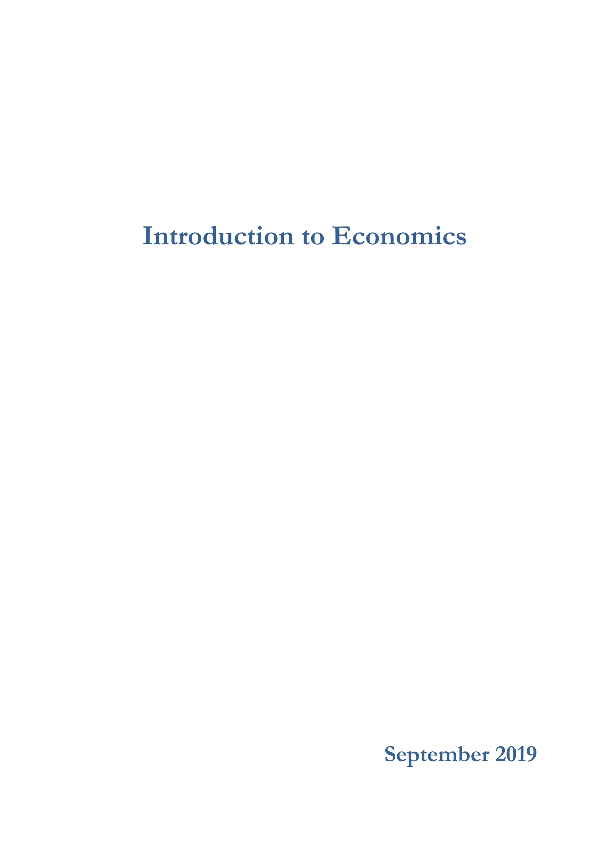 Economics Module For Freshman 1st Semester Students Pdf