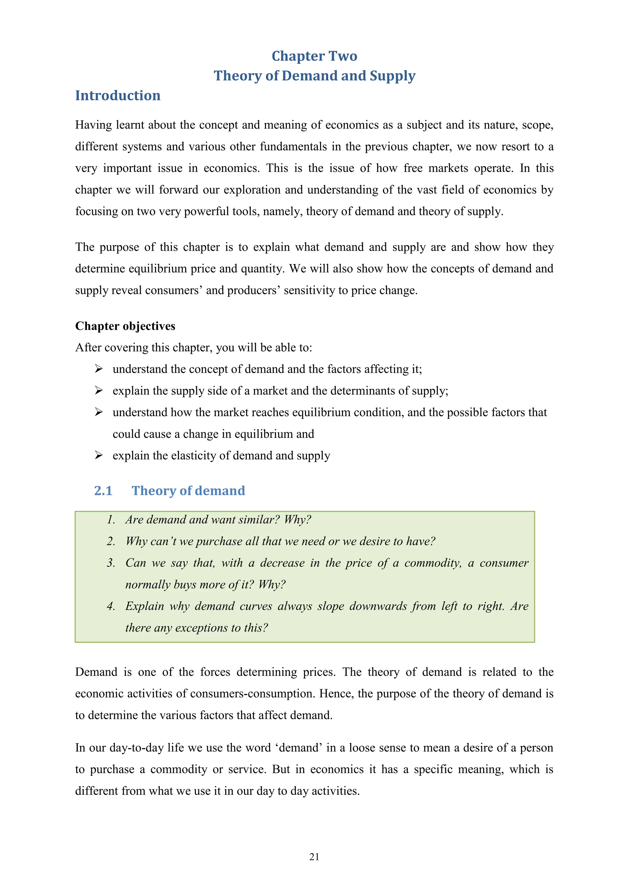 ECONOMICS module for Freshman 1st Semester Students | PDF