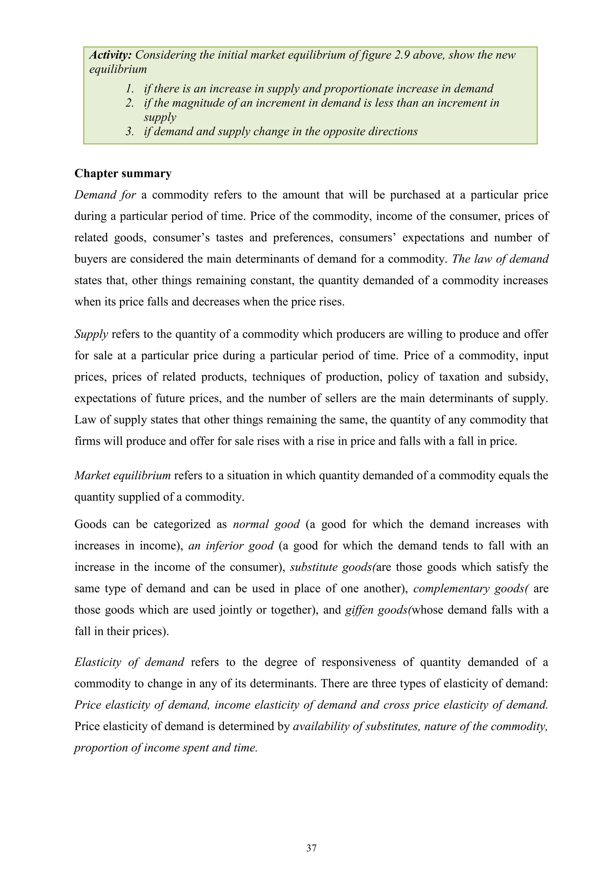 ECONOMICS module for Freshman 1st Semester Students | PDF