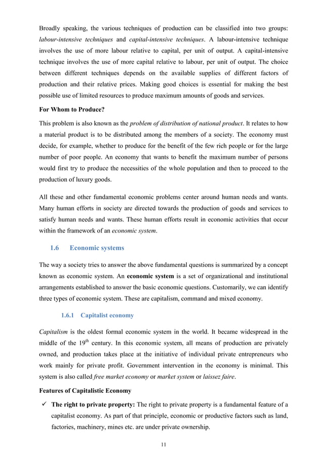 ECONOMICS module for Freshman 1st Semester Students | PDF