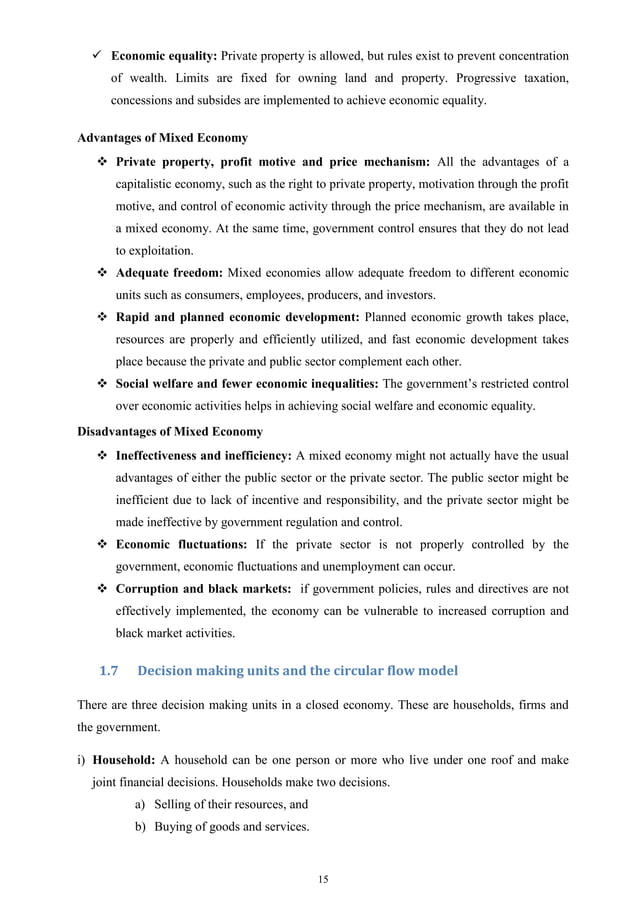 ECONOMICS module for Freshman 1st Semester Students | PDF