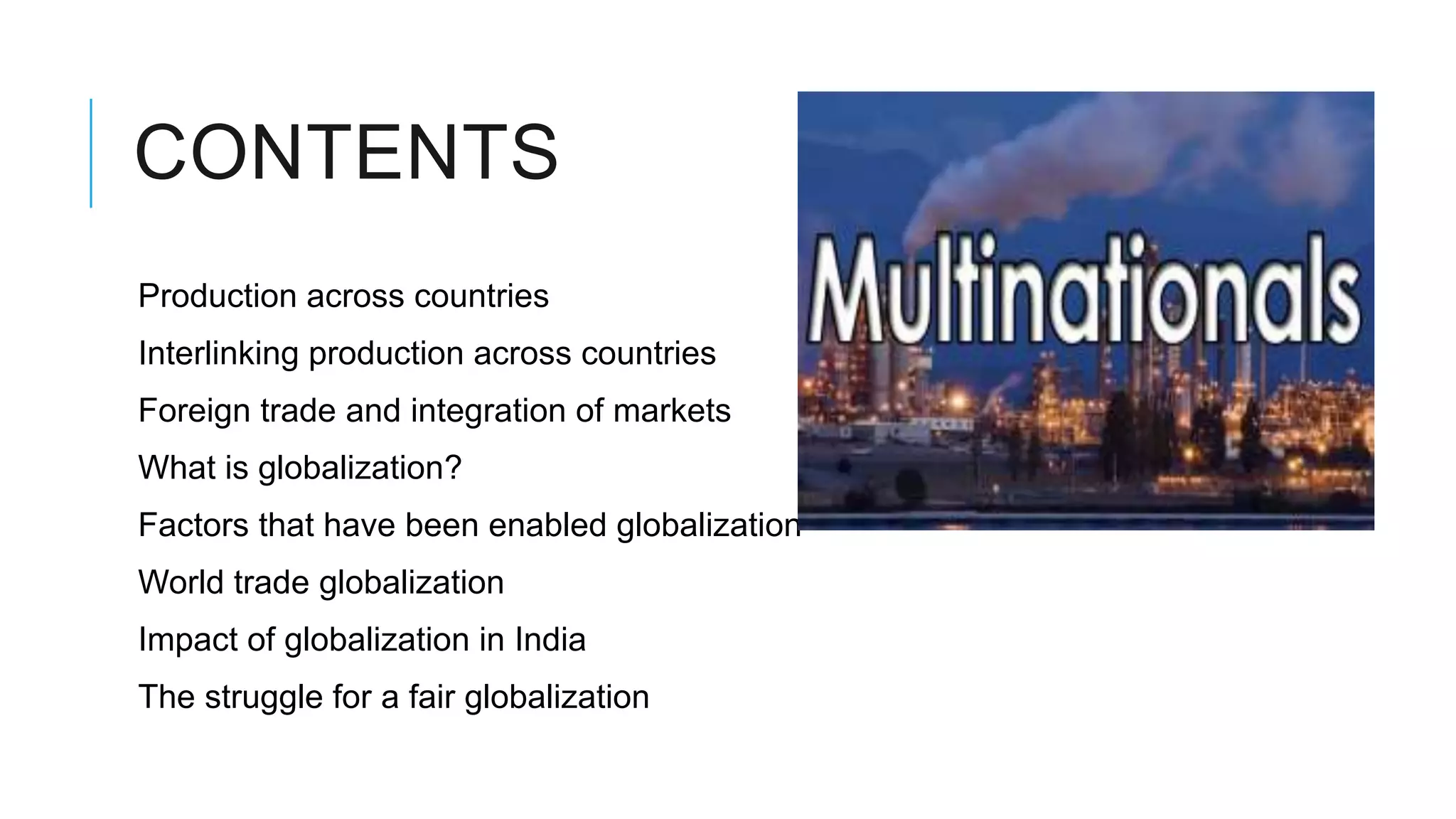 Globalisation and the Indian economy | PPTX