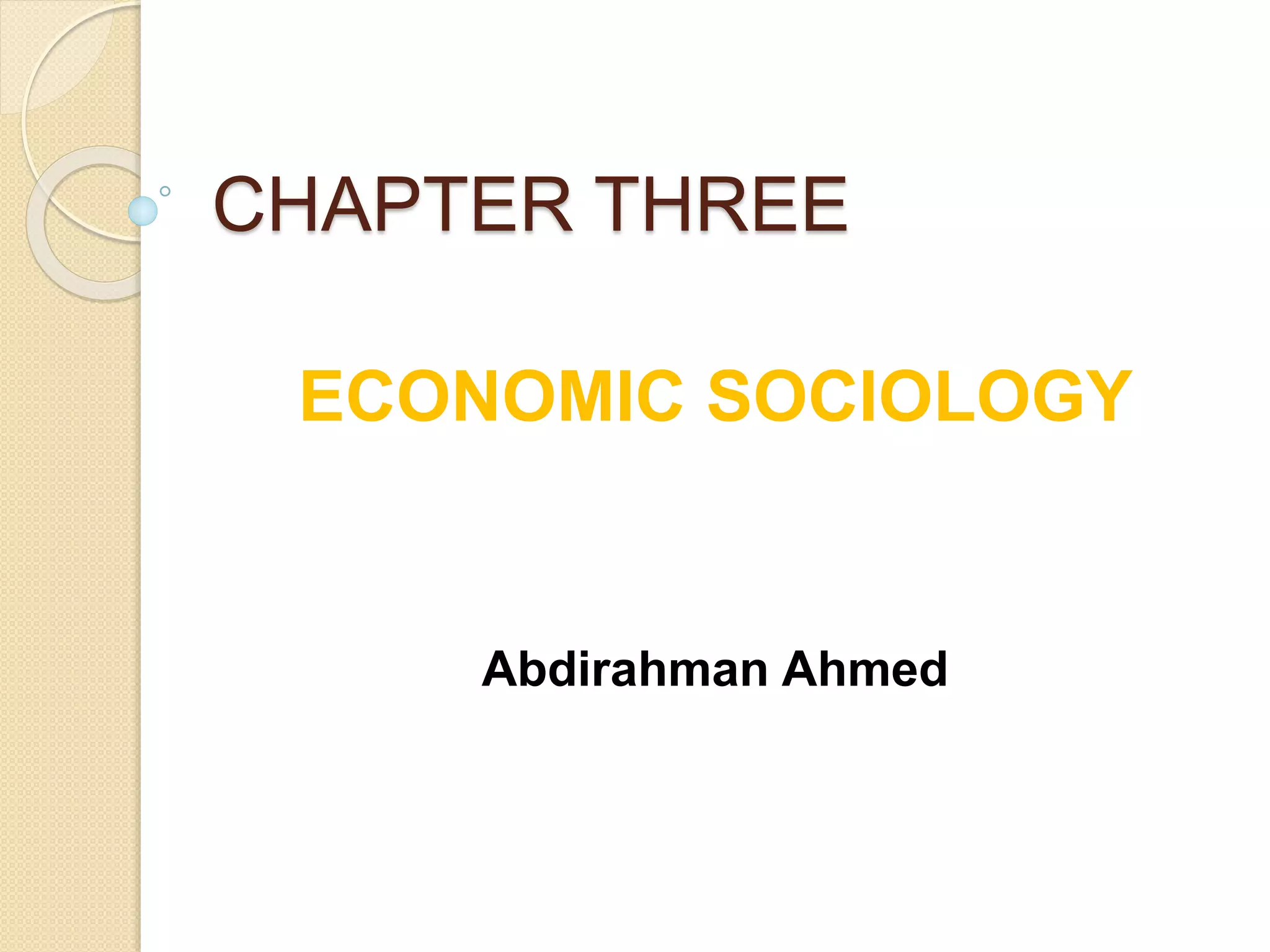 Economic sociology: Introduction | PPTX